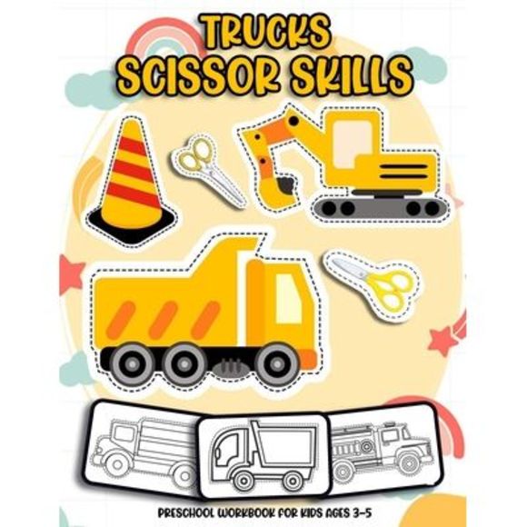 Modern Press Sfix | Other | Trucks Scissor Skills Preschool Workbook ...